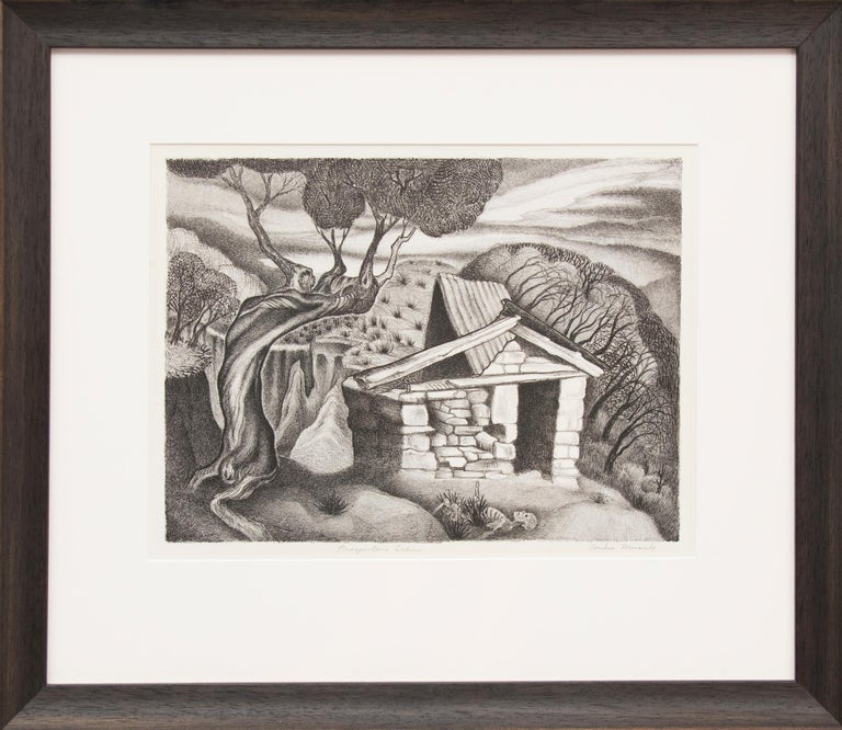 Archie Musick - Prospector''s Cabin, 1930s WPA Era Modernist Black ...