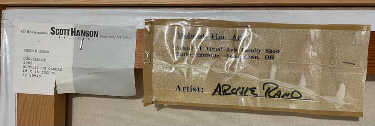 Archie Rand - Large Archie Rand Abstract Expressionist Cartoon Oil ...