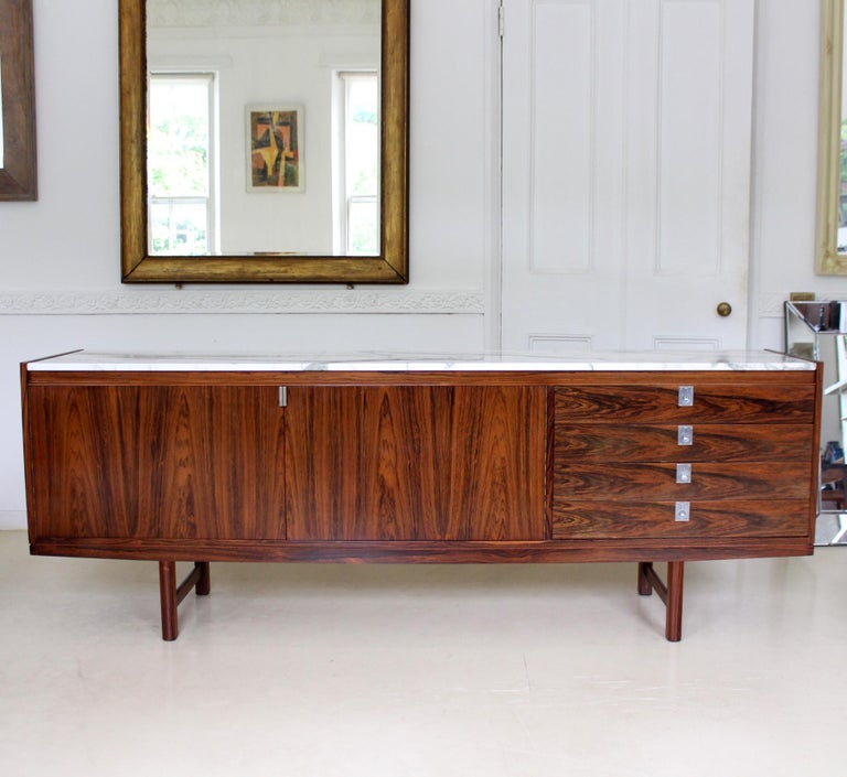 Archie Shine Robert Heritage Marble Brazilian Rosewood Sideboard at 1stDibs