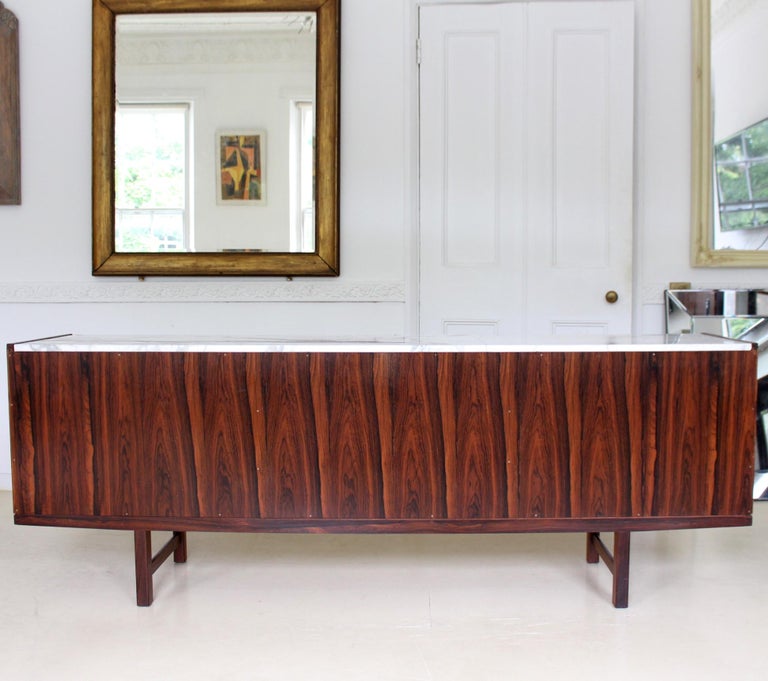 Archie Shine Robert Heritage Marble Brazilian Rosewood Sideboard at 1stDibs