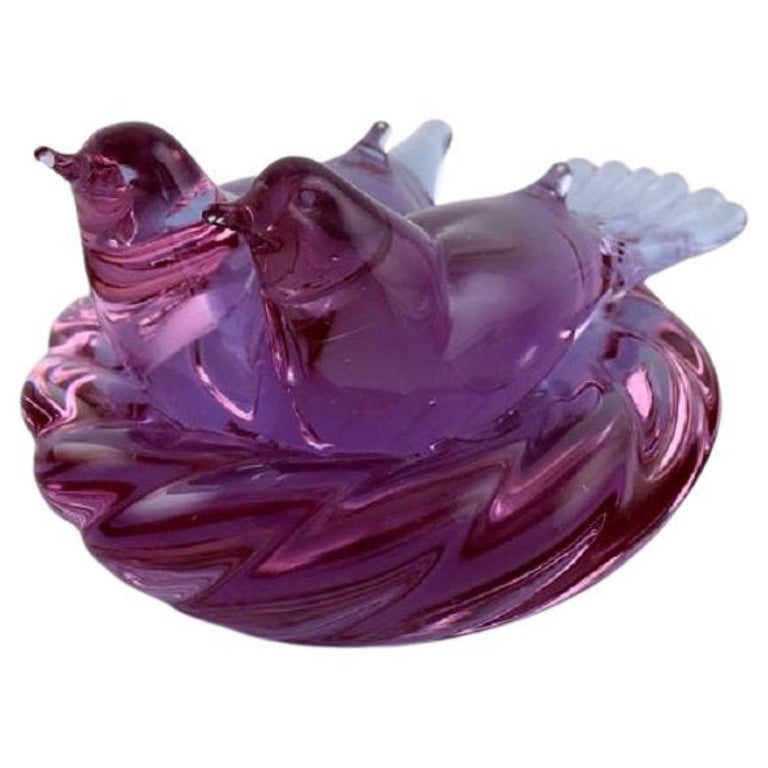 Archimede Seguso, Venice, Murano Sculpture in Art Glass, Doves For Sale ...