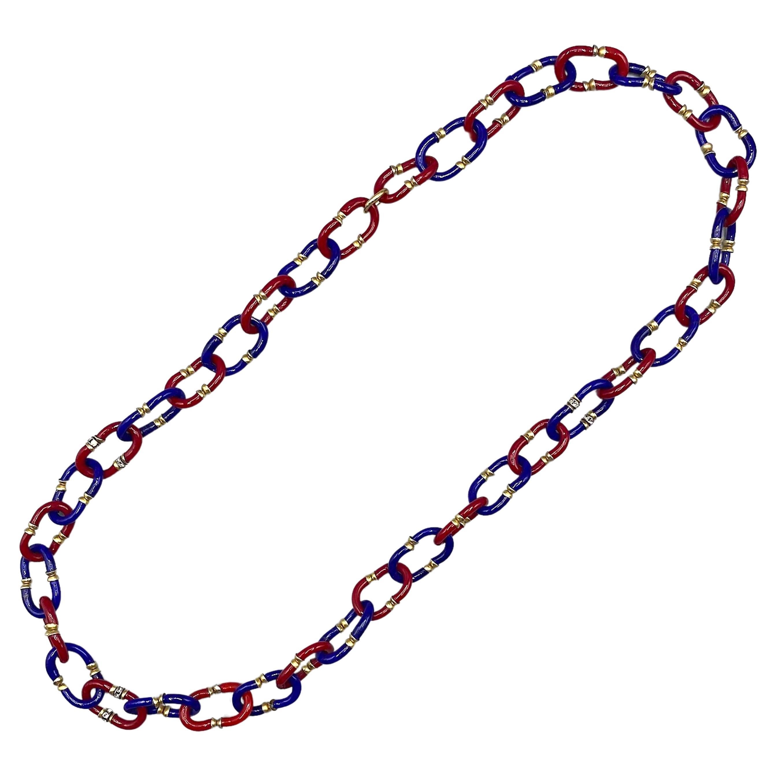 Lucien Piccard 1970s Siver Double Strand Pendant Necklace at 1stDibs ...