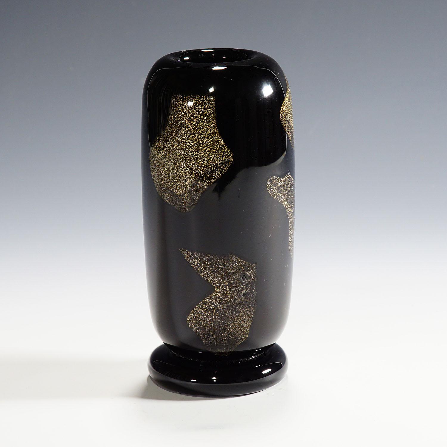 Archimede Seguso Art Glass Vase 'Intarsi Oro' Murano, 1951 at 1stDibs
