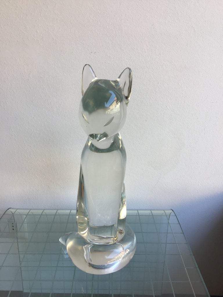 Archimede Seguso Cat Murano Glass, 1960, Italy at 1stDibs