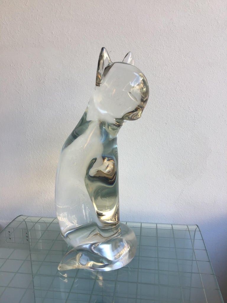 Archimede Seguso Cat Murano Glass, 1960, Italy at 1stDibs