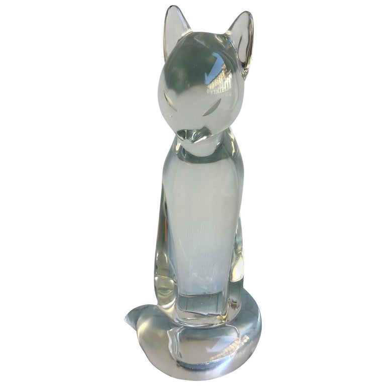 Archimede Seguso Cat Murano Glass, 1960, Italy at 1stDibs