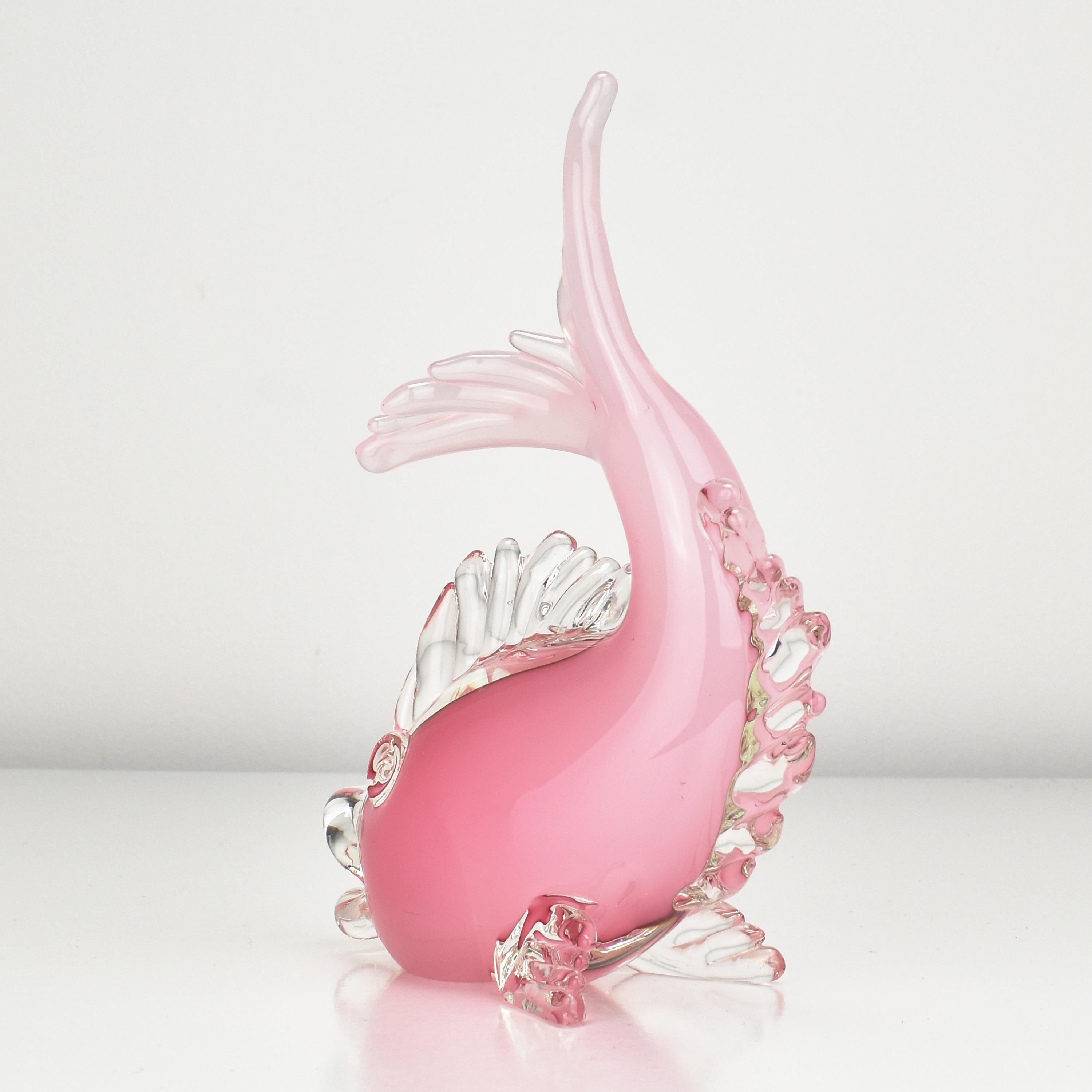Archimede Seguso Fish Figurine Sculpture Pink Alabastro Murano Studio ...