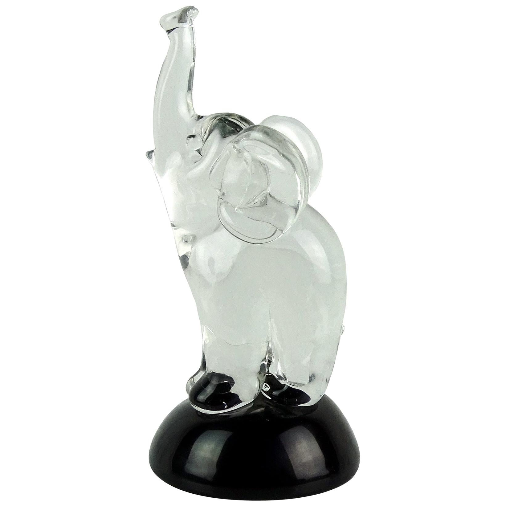 Murano Glass Elephant Sculpture For Sale at 1stdibs