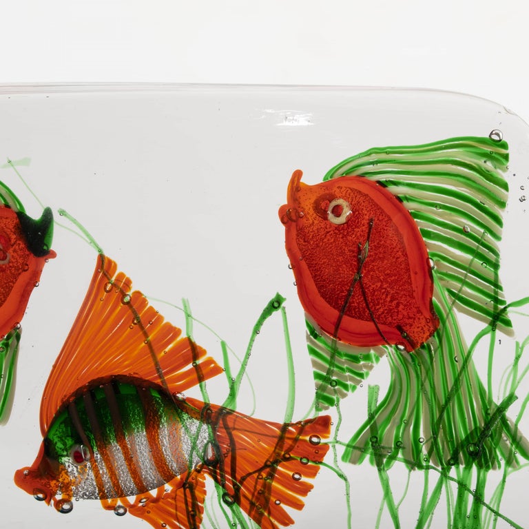 Archimede Seguso Murano Glass Fish Aquarium, C. 1950 For Sale at 1stDibs