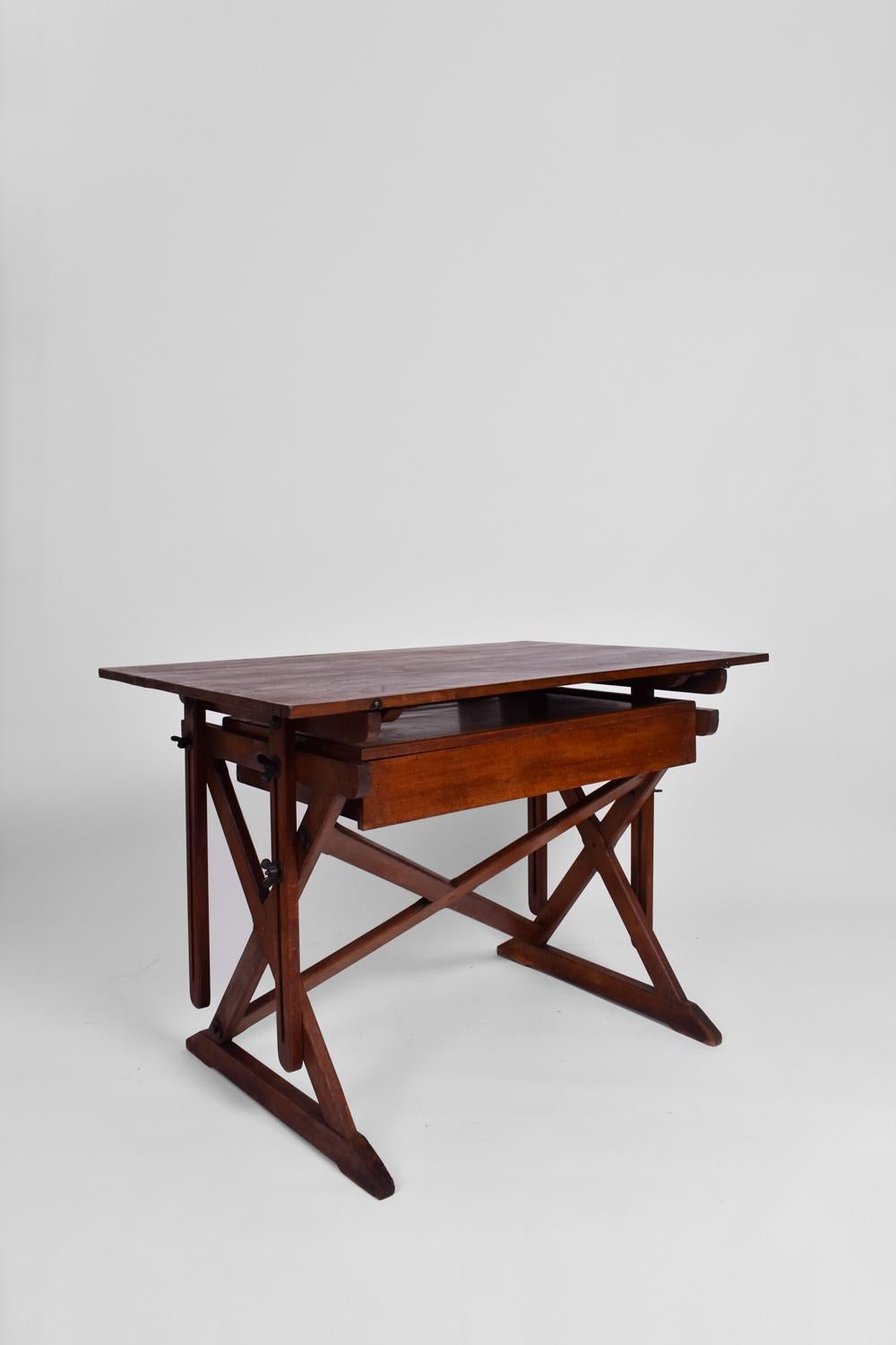 Architect wooden table, 1900s. For Sale at 1stDibs