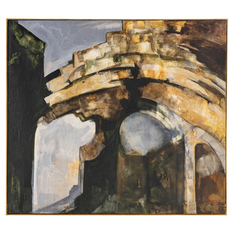 Architectural Abstract Painting by Barbara Rosenzweig For Sale at 1stDibs