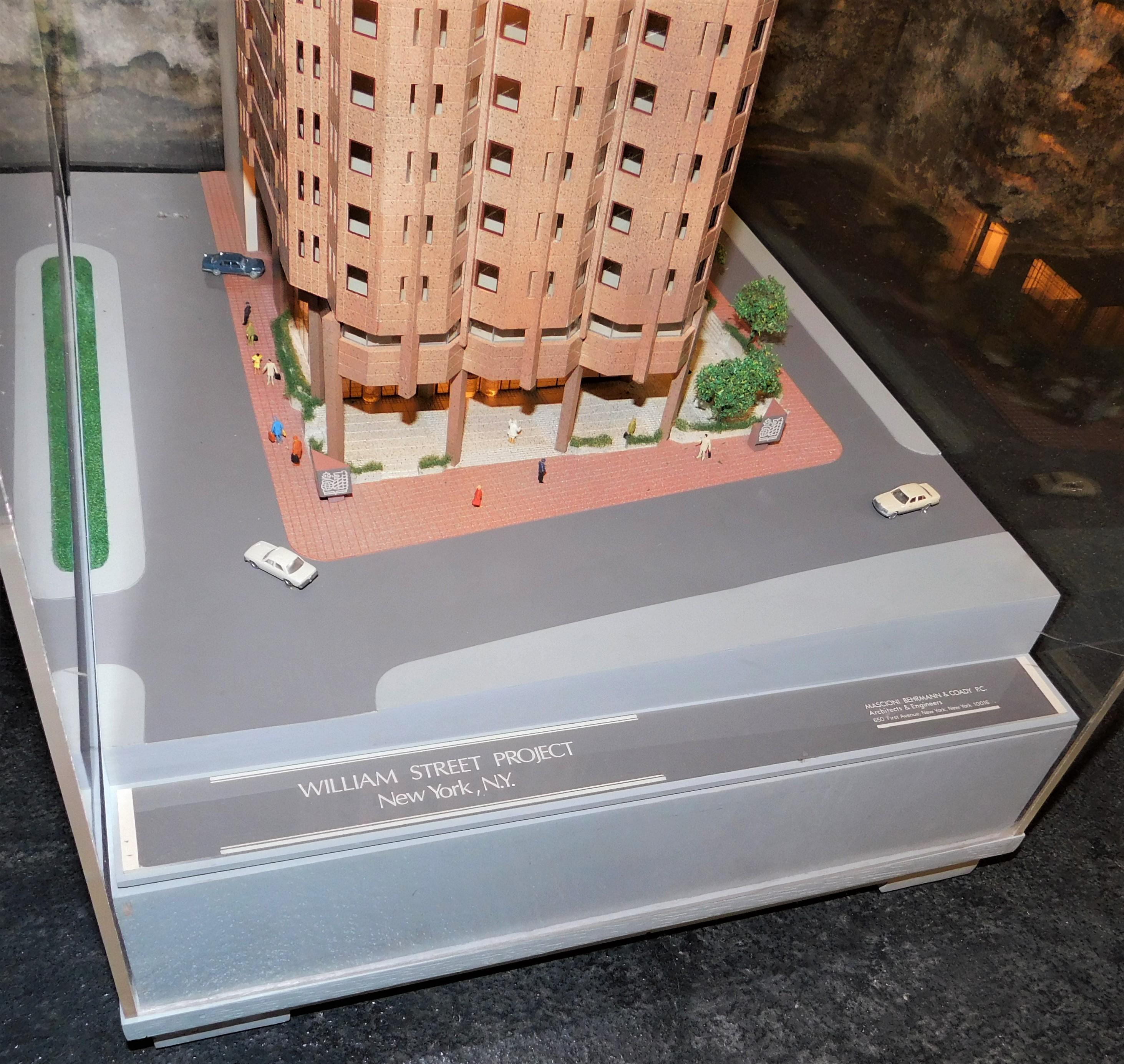 Architectural Building Model with Architecture Sketch Lights Up Lamp at ...