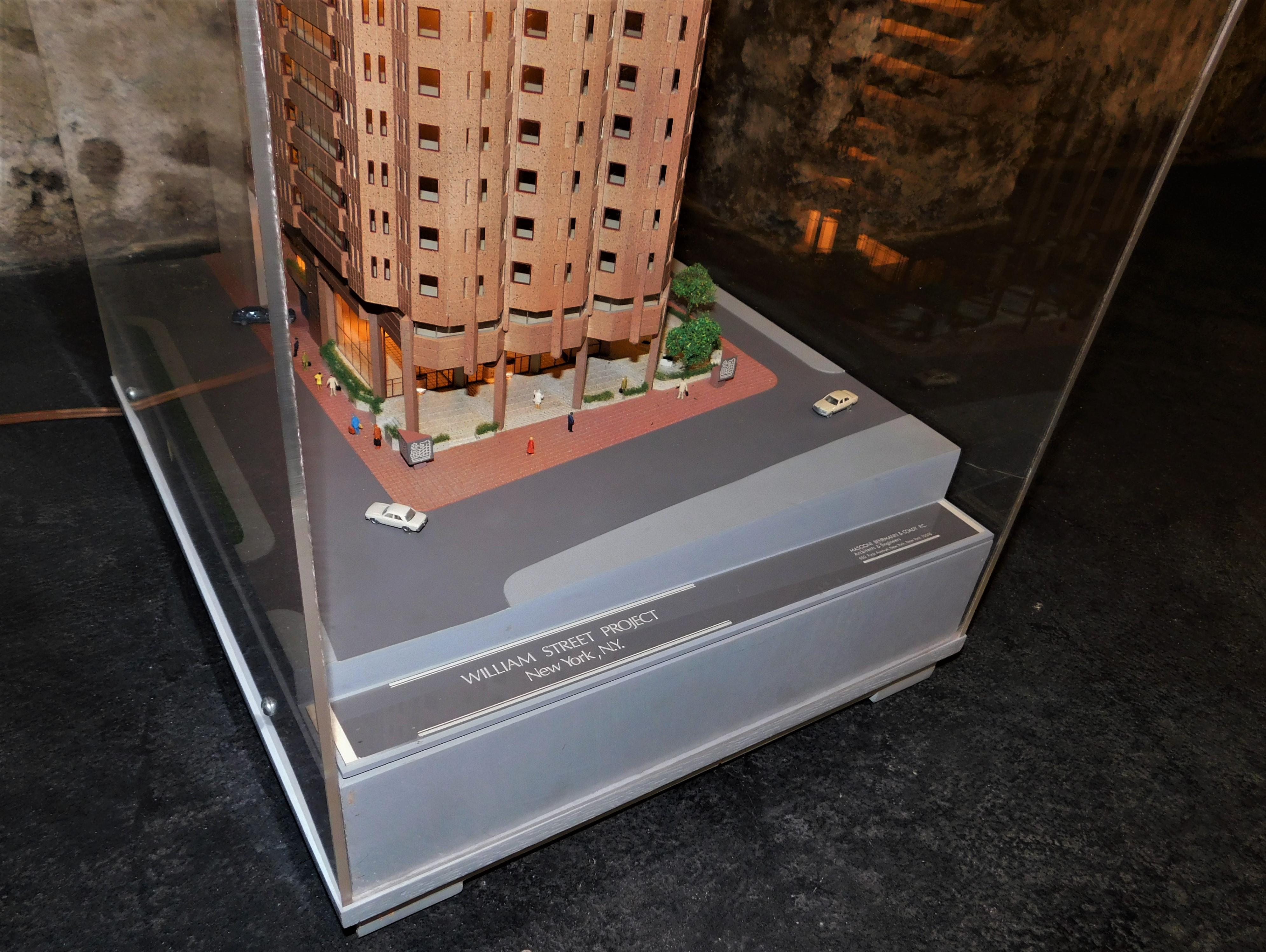 Architectural Building Model with Architecture Sketch Lights Up Lamp at ...