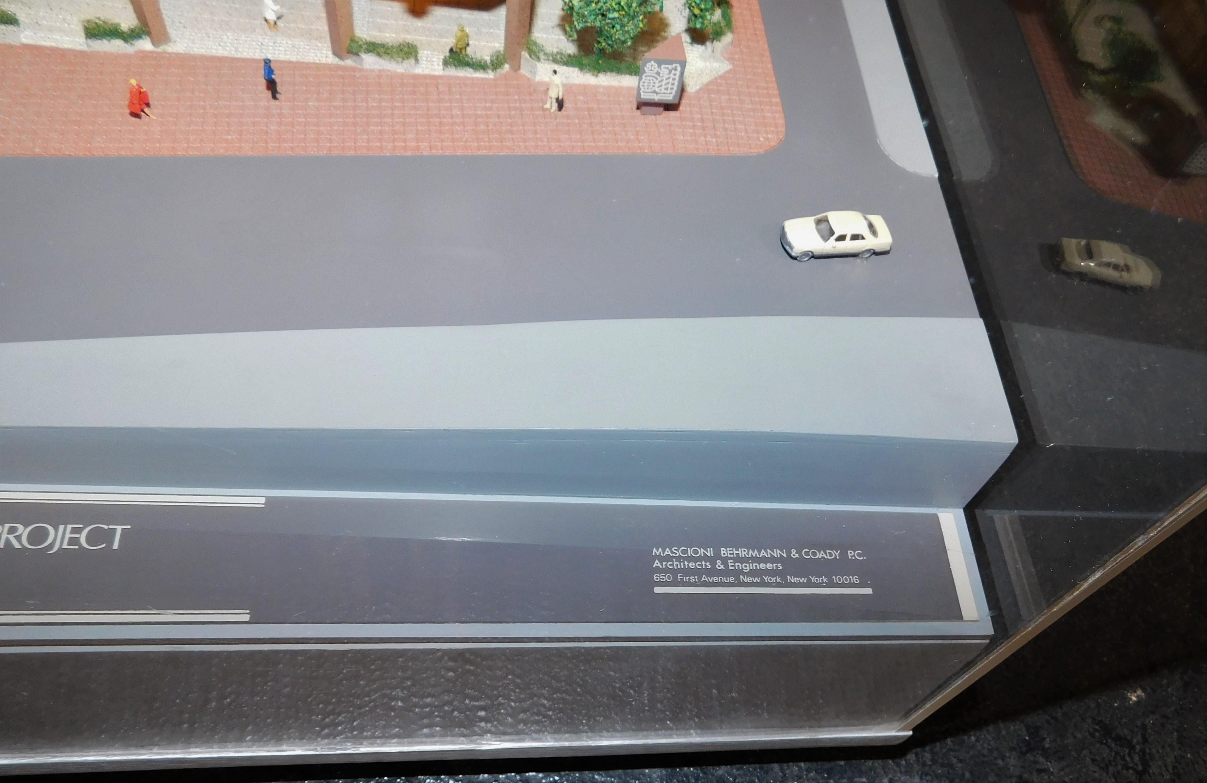 Architectural Building Model with Architecture Sketch Lights Up Lamp at ...