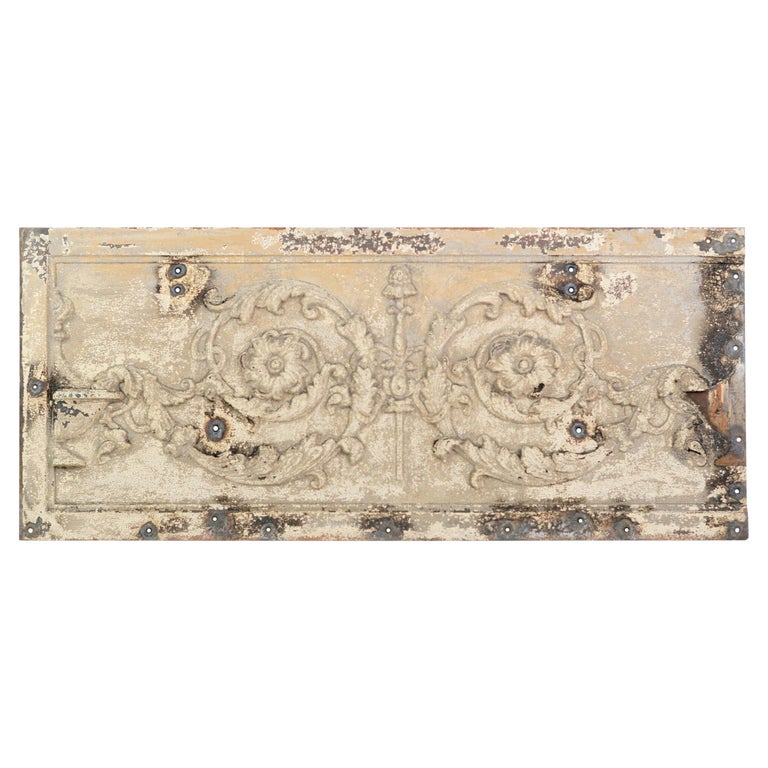 Architectural Cast Iron Frieze from NYC Building W/ Foliate Design For ...