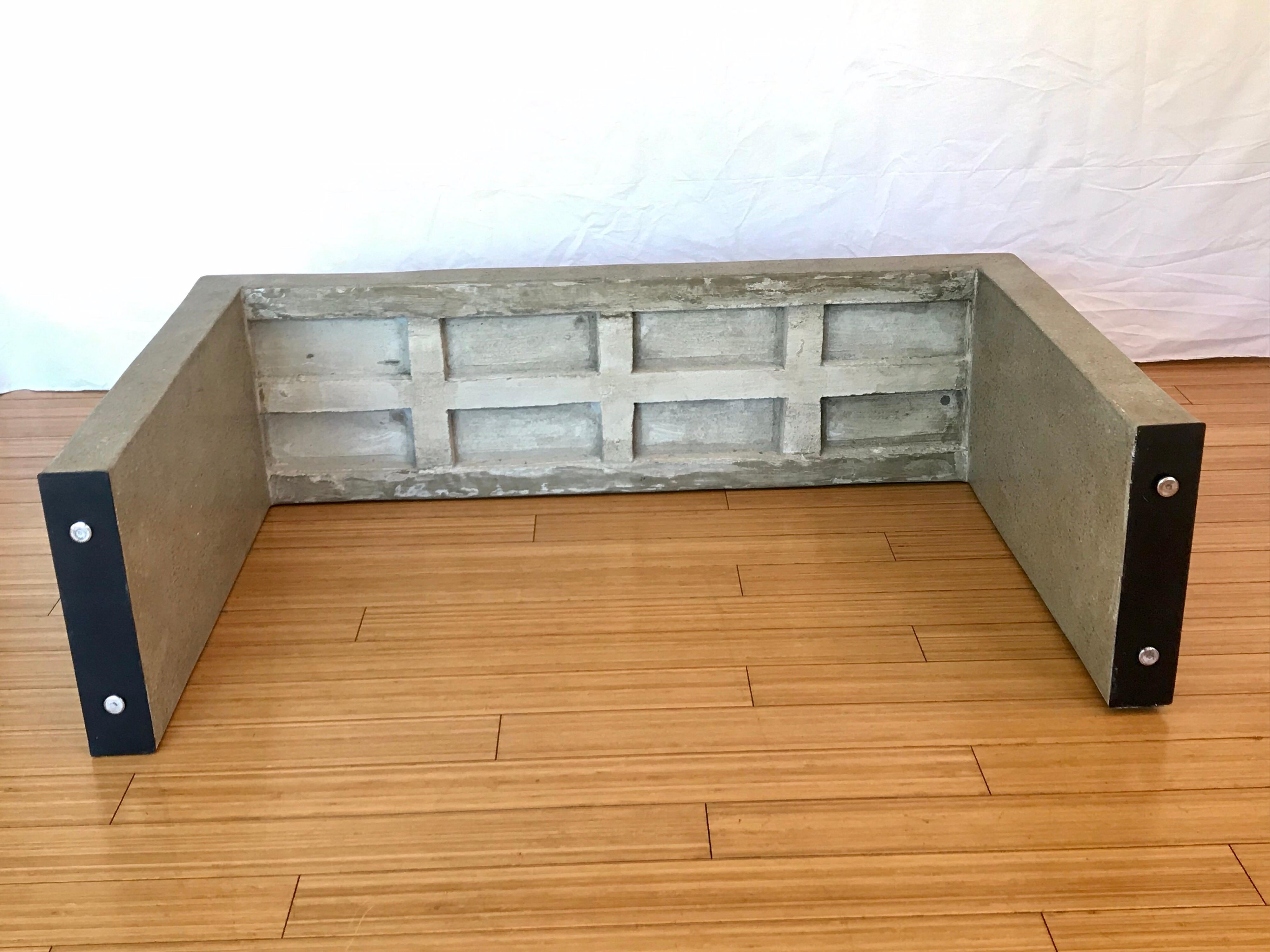 Architectural Concrete Console Table, 1980s at 1stDibs