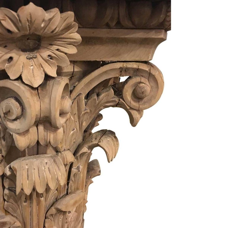 Architectural Corinthian Capital Side Table at 1stDibs