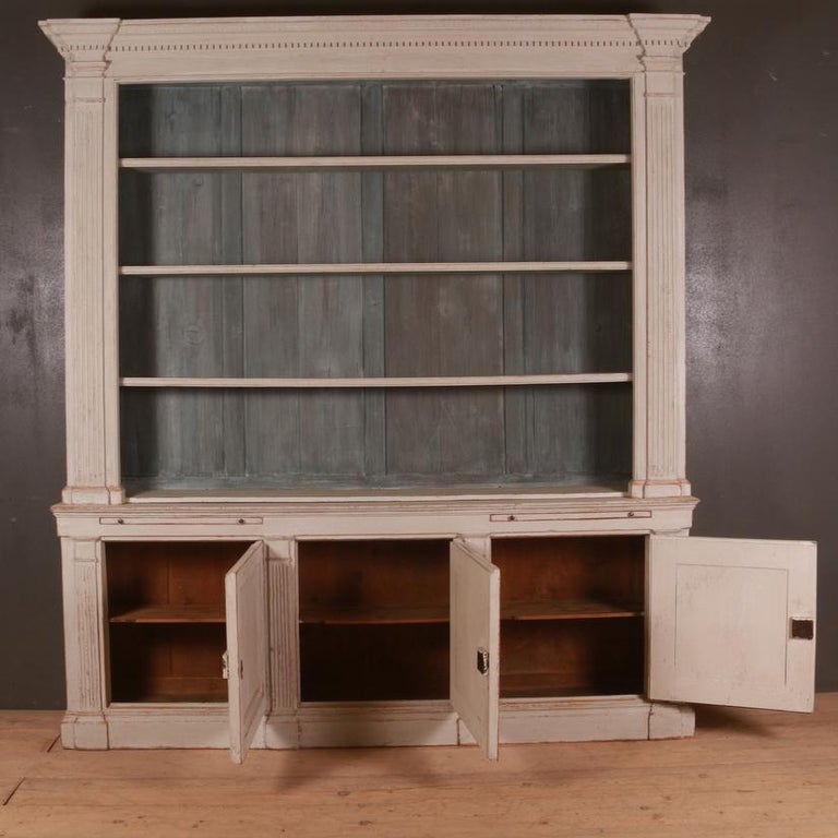 Architectural English Painted Bookcase For Sale at 1stDibs | painted ...