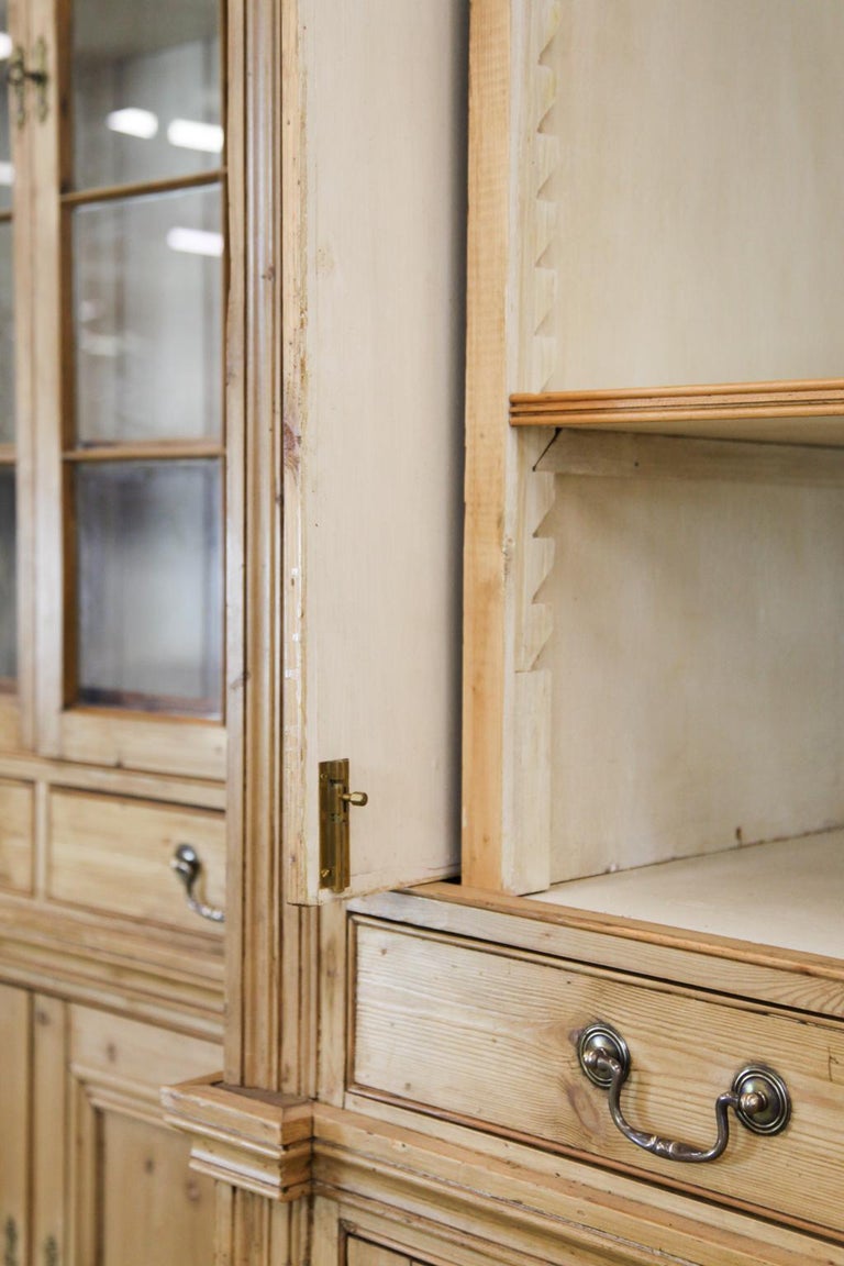 Architectural English Pine Breakfront at 1stDibs