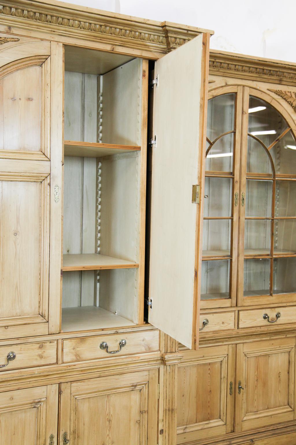 Architectural English Pine Breakfront at 1stDibs | breakfront architecture