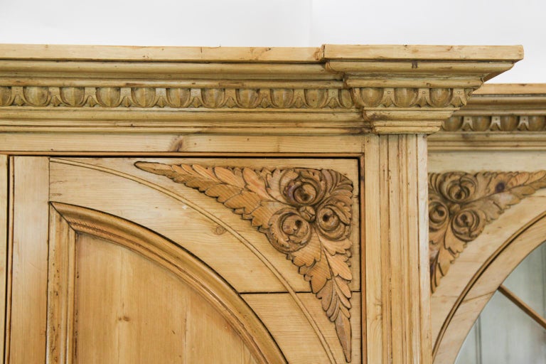 Architectural English Pine Breakfront at 1stDibs