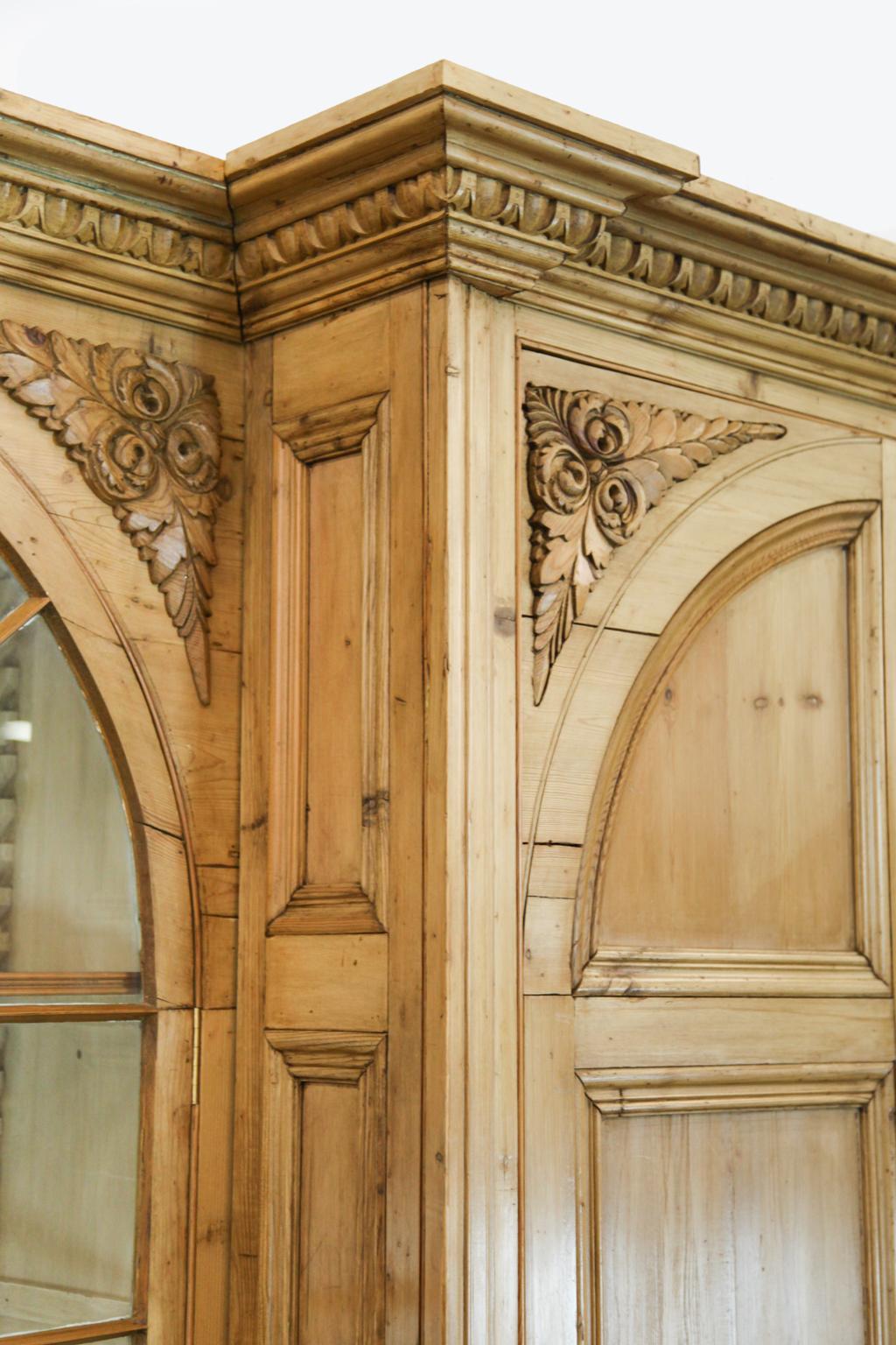 Architectural English Pine Breakfront at 1stDibs | breakfront architecture