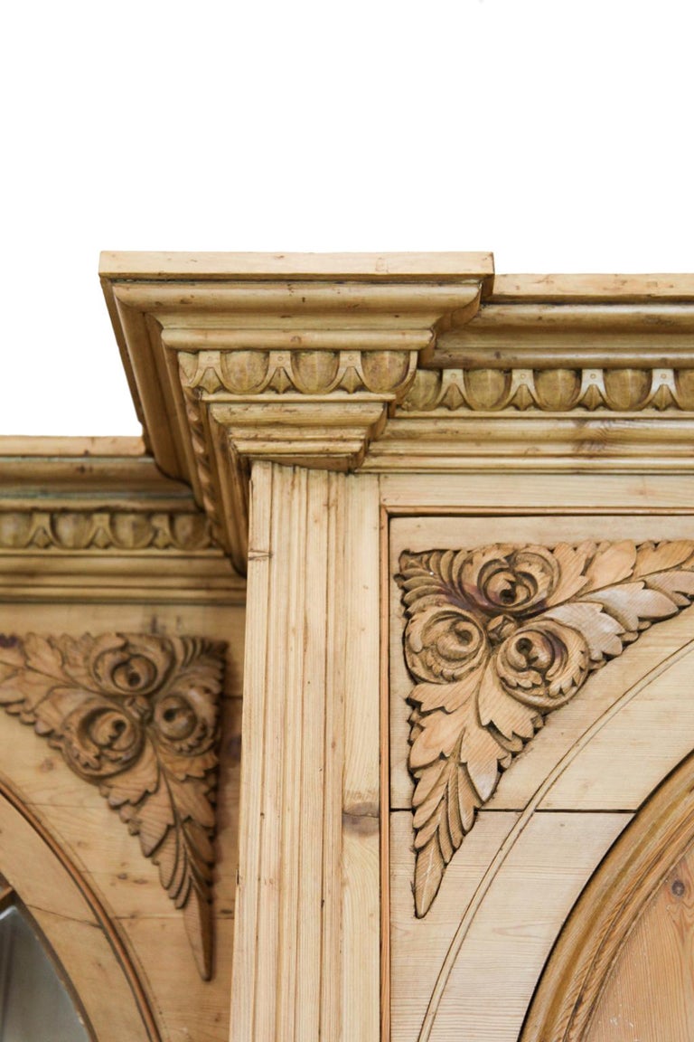 Architectural English Pine Breakfront at 1stDibs