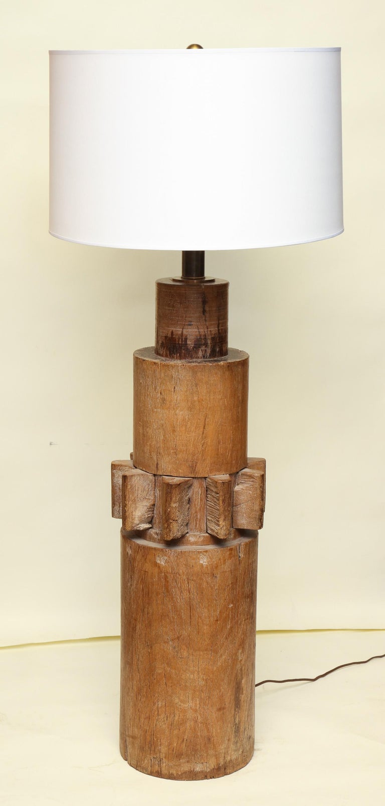 Architectural Floor Lamp Mid-Century Modern Carved Wood, 1960s For Sale ...