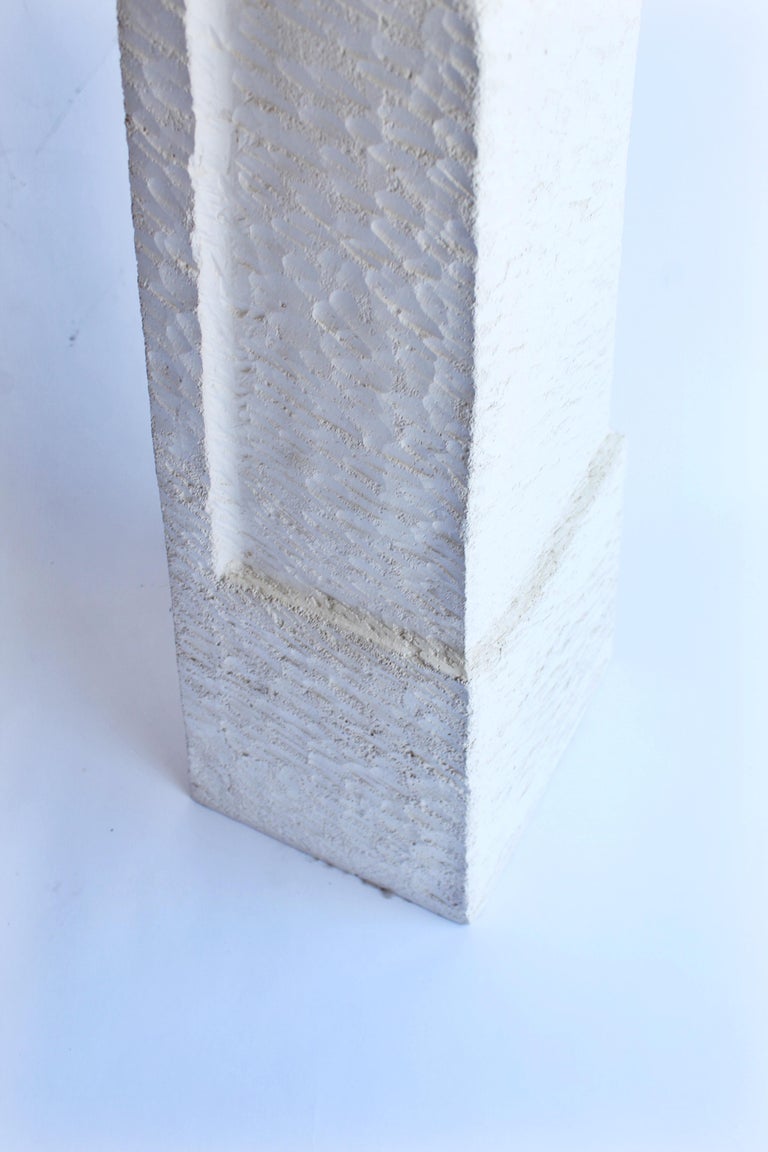 Architectural Geometric Sculptural Modernist Plaster Floor Lamp at 1stDibs