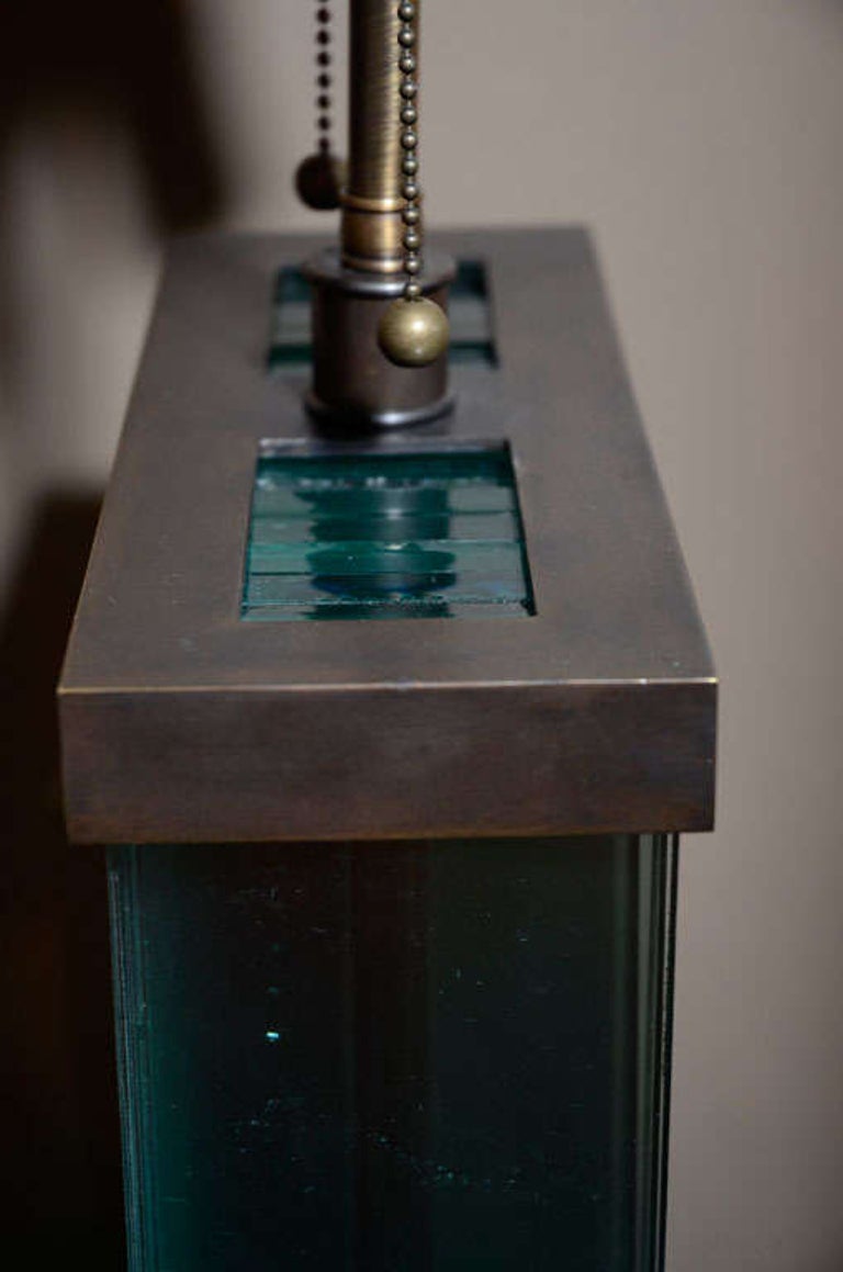 Architectural Glass Slab Lamps after Jean Michel Frank For Sale at ...