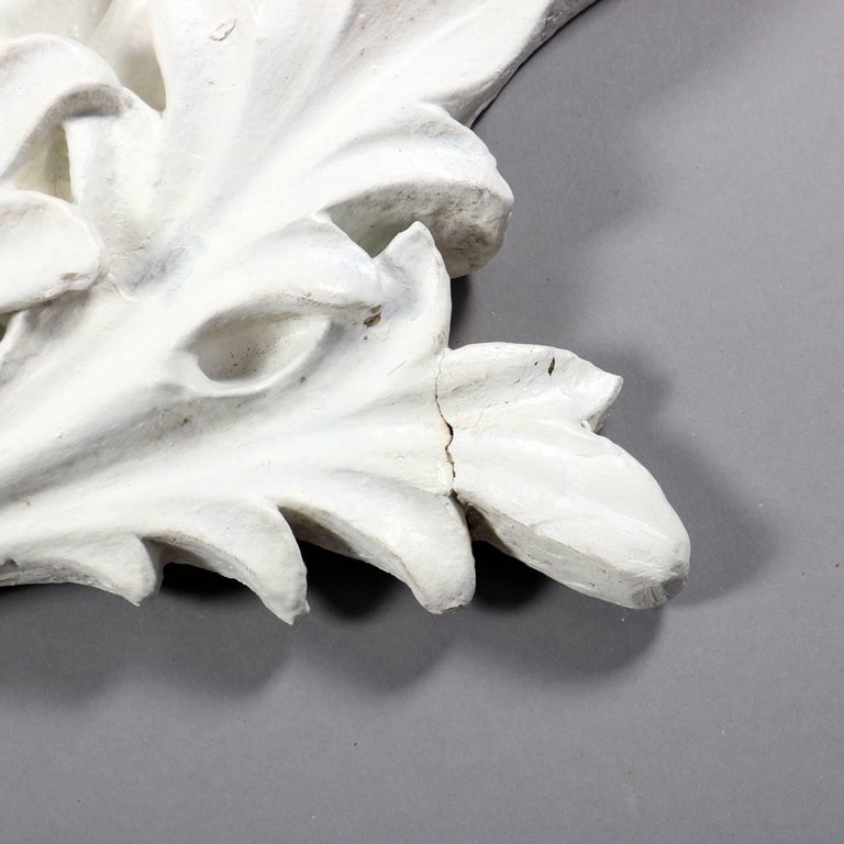 Oversized Architectural Rococo Figural Plaster Cherub and Acanthus ...