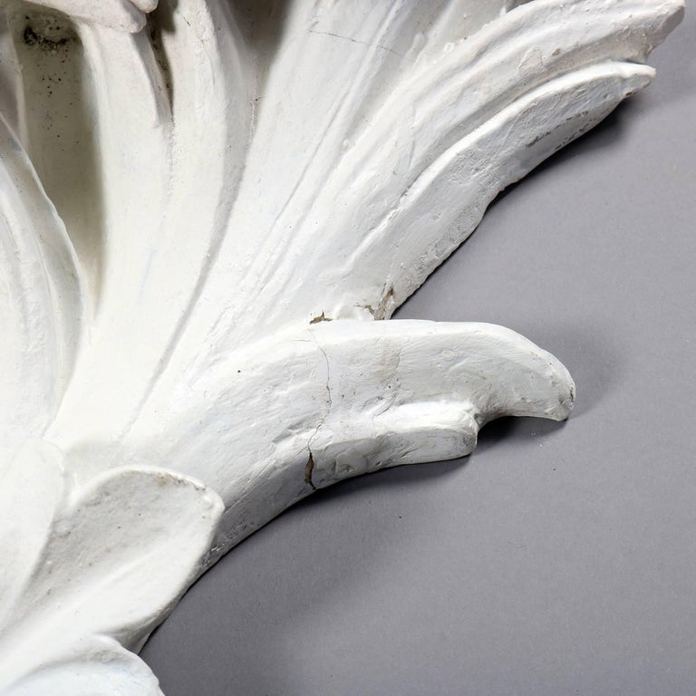 Oversized Architectural Rococo Figural Plaster Cherub and Acanthus ...