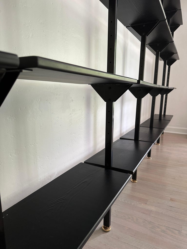Architectural Italian Wall-Mounted Shelving System For Sale at 1stDibs