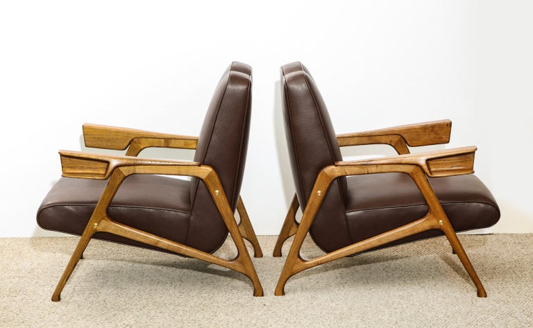 Architectural Lounge Chairs Attributed to Augusto Romano For Sale at ...