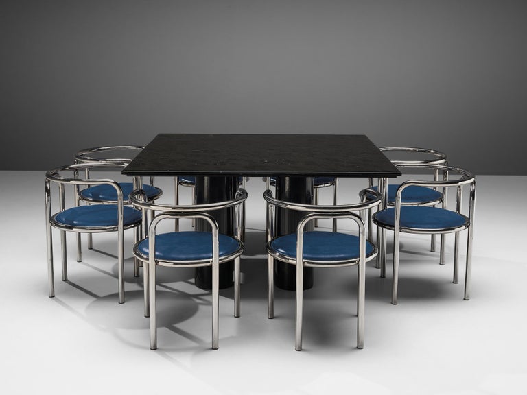Architectural Mario Bellini 'Il Colonnato' Dining Table in Black Marble ...