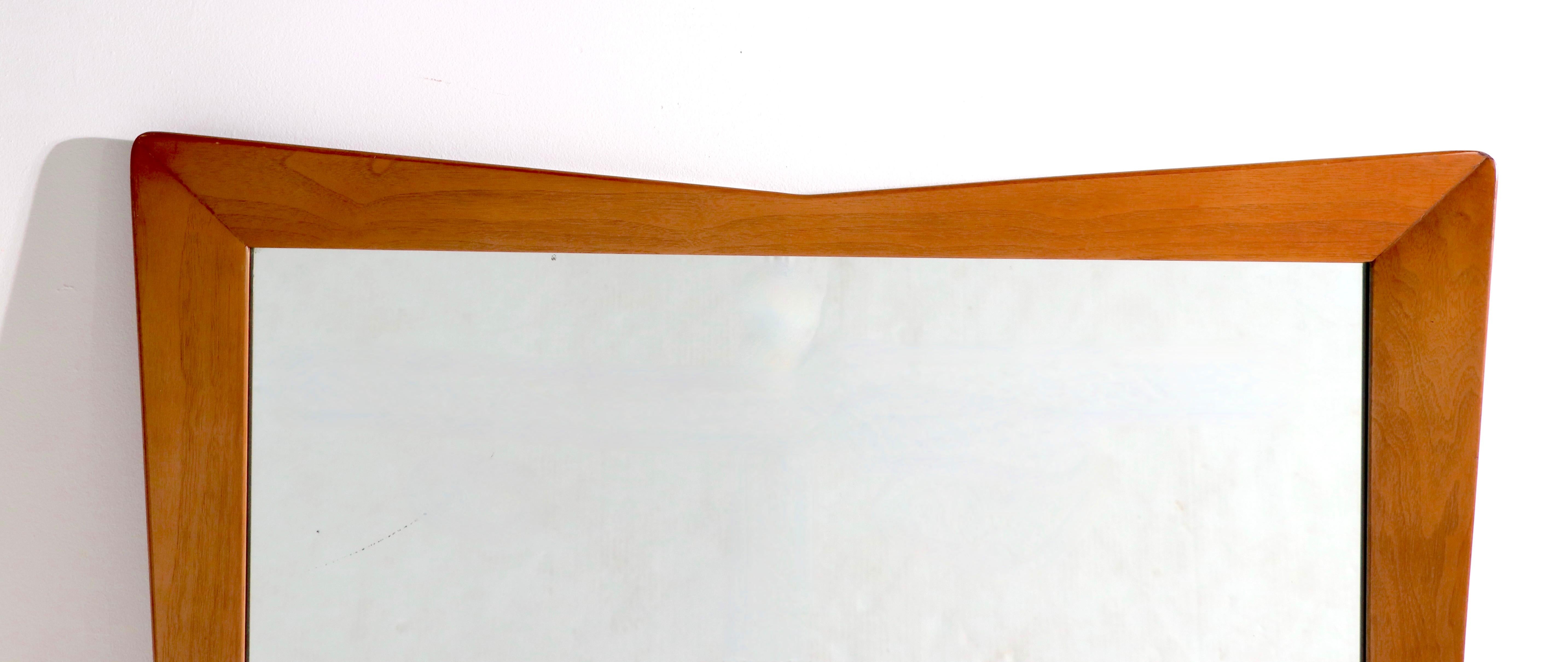 Architectural Mid Century Mirror by Kent Coffey at 1stDibs