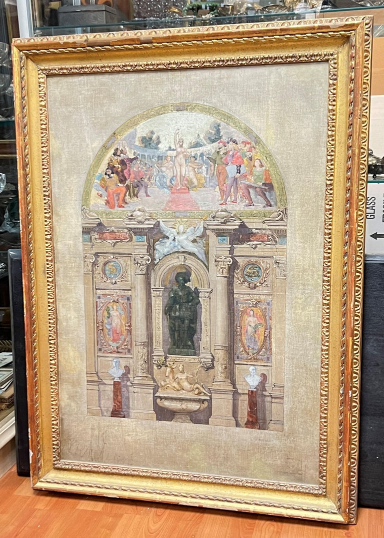 Architectural Oil Painting by Louis Francois Cabanes '1867-1947' For ...
