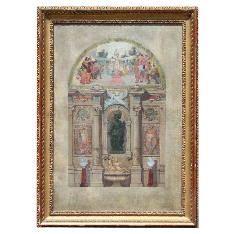 Architectural Oil Painting by Louis Francois Cabanes '1867-1947' For ...