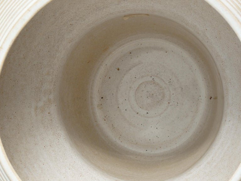 Zanesville Stoneage Modern Homespun line Planter Pot in Walnut Base at ...