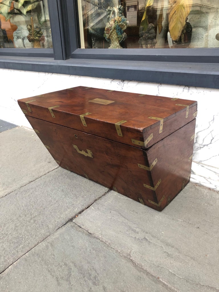 Architecturally Formed Campaign Box with Brass Hardware, Mid-19th ...