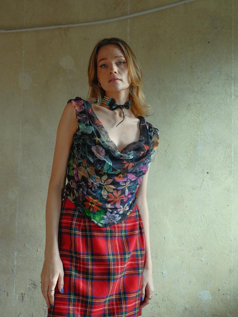 Archival Vivienne Westwood Corset 90s Vintage silk For Sale at 1stDibs