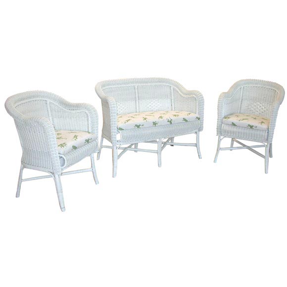 Wicker Set at 1stDibs