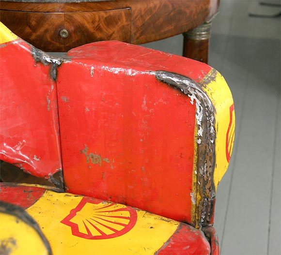 chair made from oil can For Sale at 1stDibs