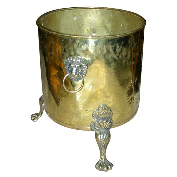 Large Brass Pot on Legs at 1stDibs