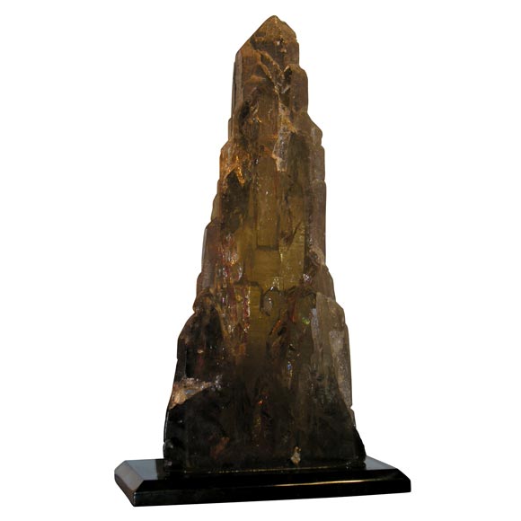 Large Mounted Tan Quartz Crystal by Les Hunter Designs at 1stDibs