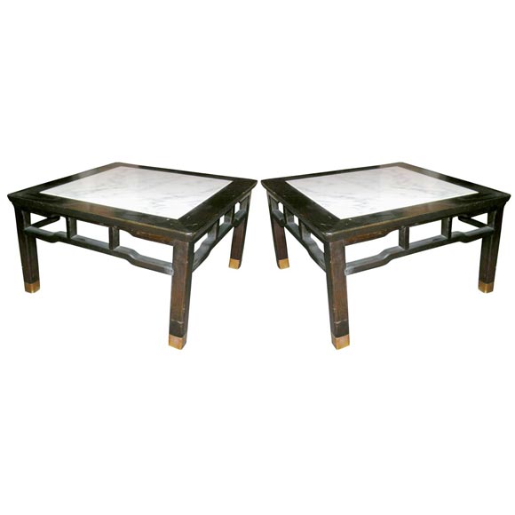 Pair of Asian Style Side Tables at 1stDibs