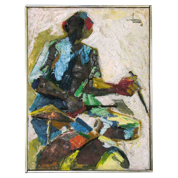 Painting of a New Orleans Jazz Drummer - Rene Brochard at 1stDibs | new ...