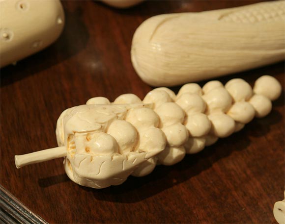 17 Pc. 19th c. Ivory Fruit at 1stDibs