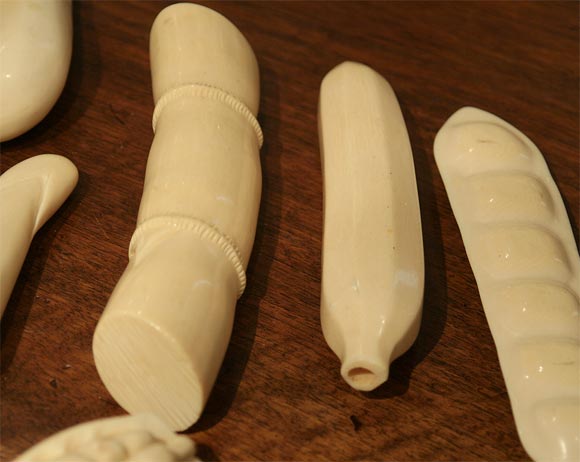 17 Pc. 19th c. Ivory Fruit at 1stDibs