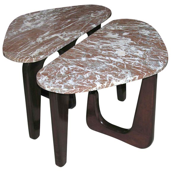 Noguchi-Style Marble Tables at 1stDibs